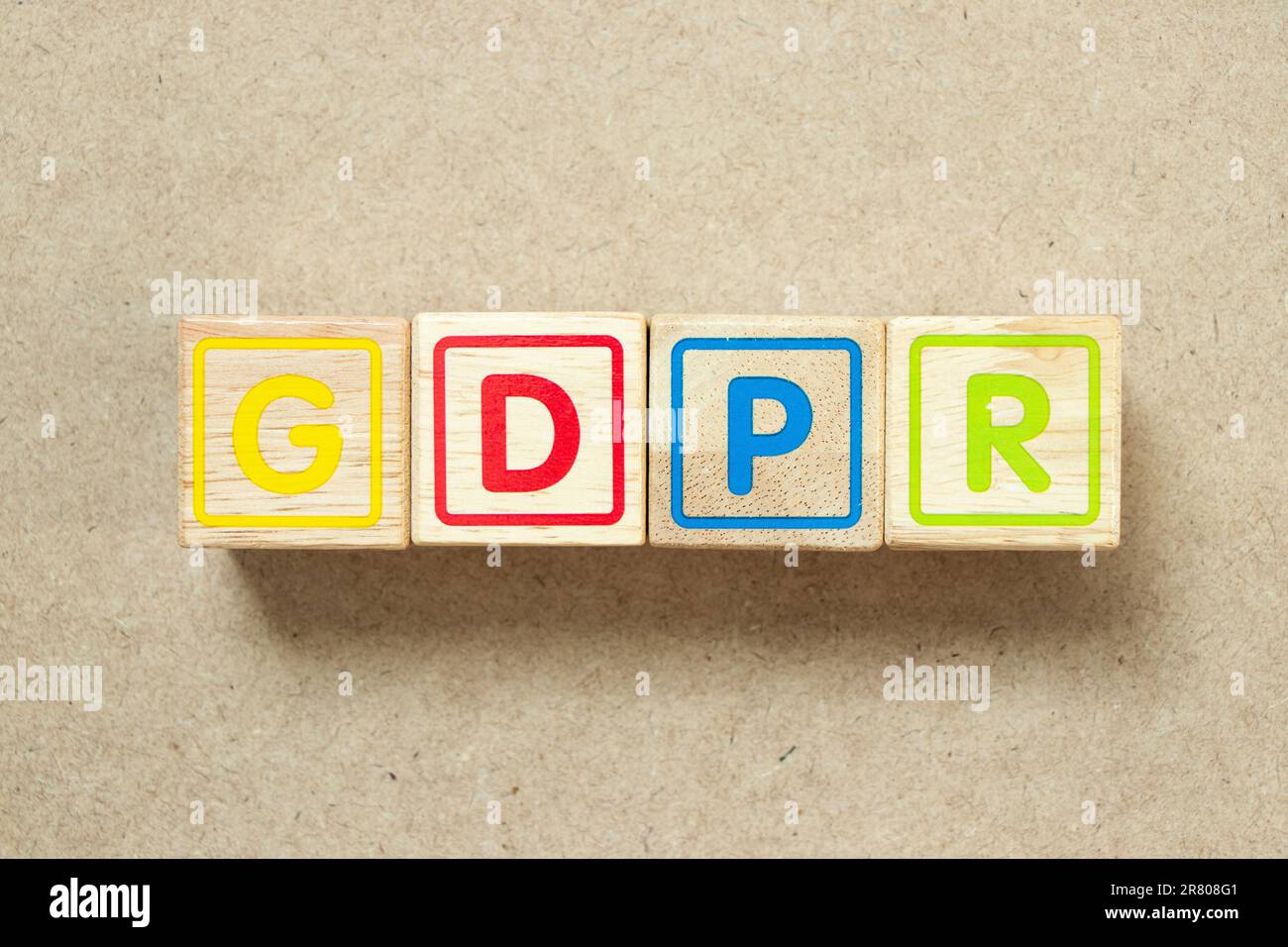 Wooden alphabet letter block in word GDPR (General Data Protection ...