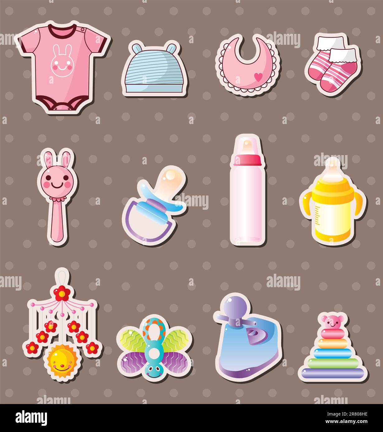 baby stuff stickers Stock Vector Image & Art - Alamy