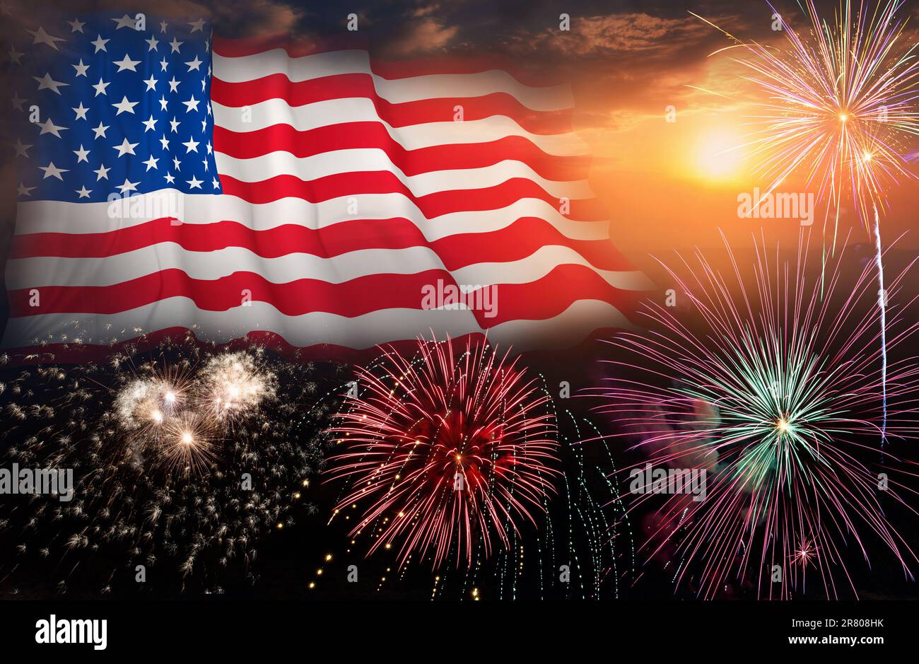 USA 4th of july independence day background of american flag with ...