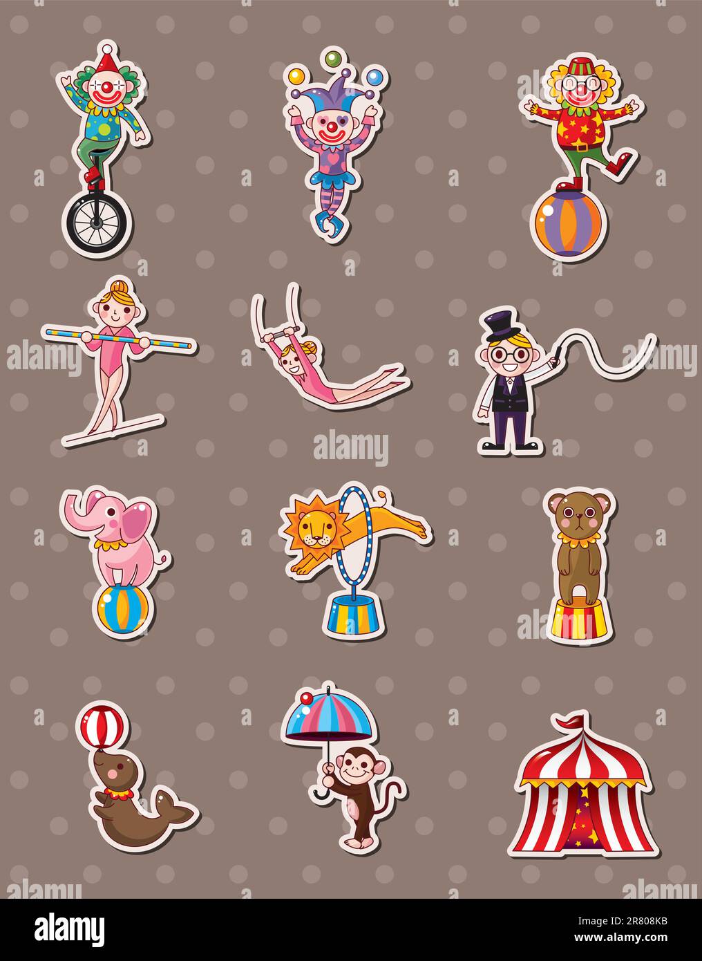 Colorful tiger sticker hi-res stock photography and images - Alamy