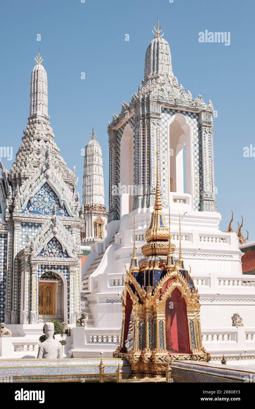 An ornate architectural feature situated at the base of a grand ...