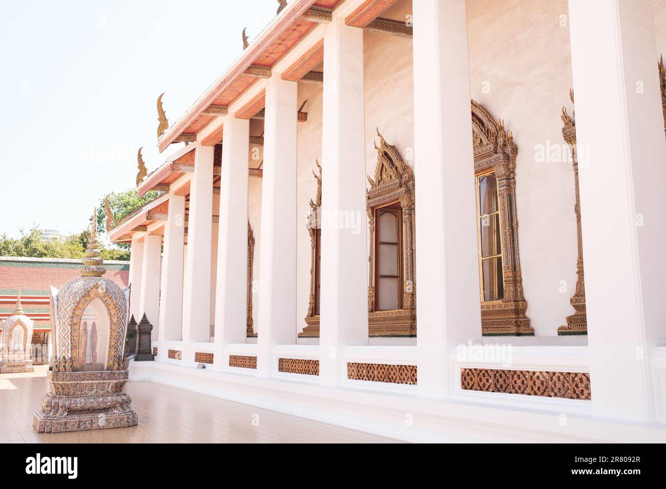 An image of a modern architectural structure featuring two pillars and ...