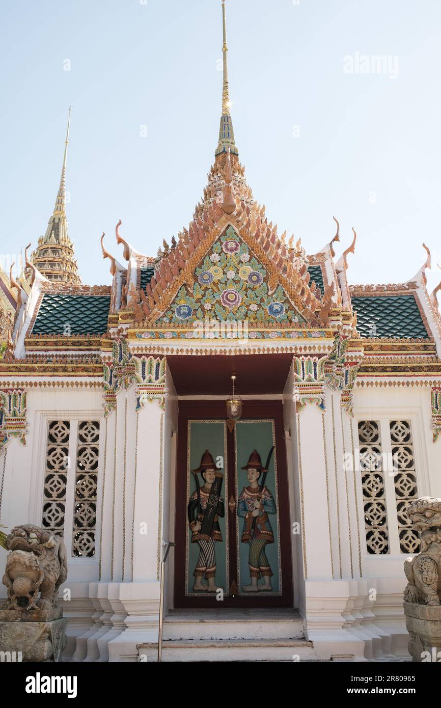 This image features a stunning and majestic entrance to a building with ...