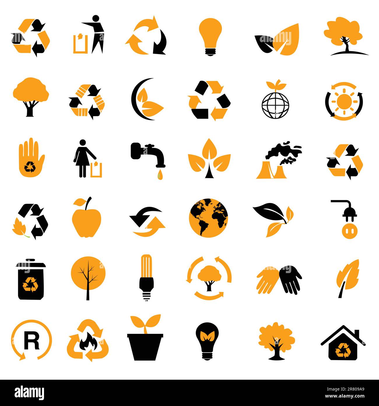 Vector set of environmental / recycling icons Stock Vector Image & Art ...