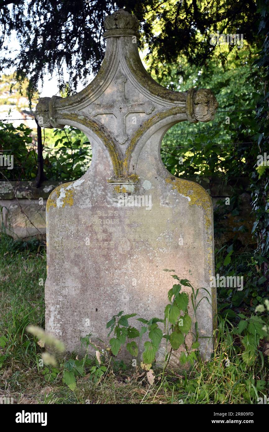Headstone marking the grave of Christopher Wordsworth, younger brother ...