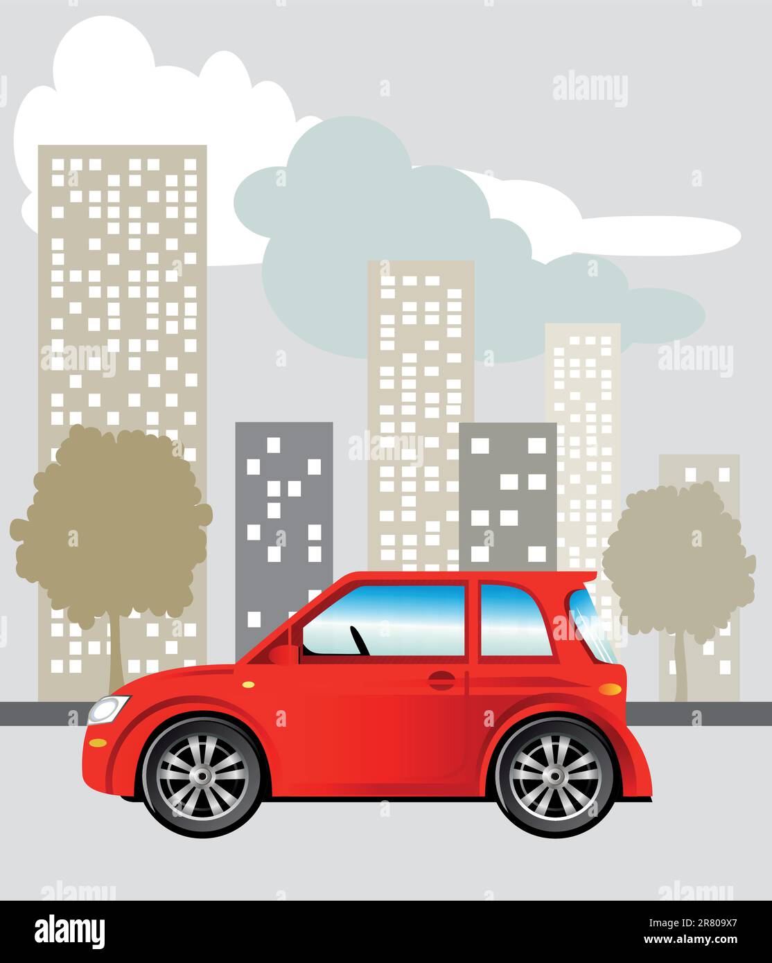 Animated Side Od A Car