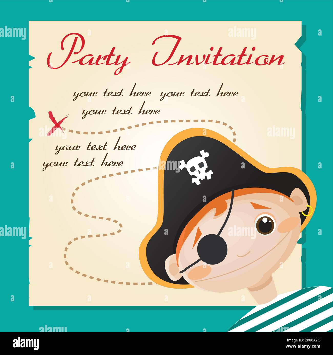 Pirate party invitation, vector illustration Stock Vector Image & Art ...