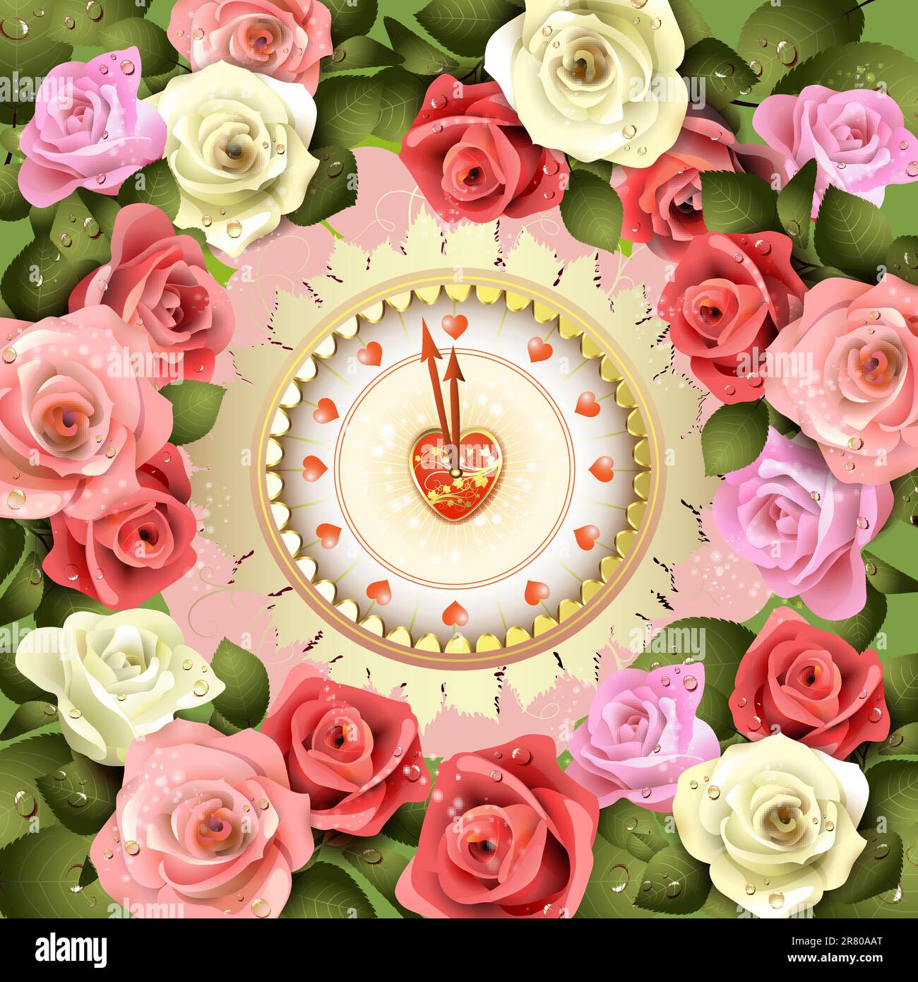 Rose gold watch Stock Vector Images - Alamy