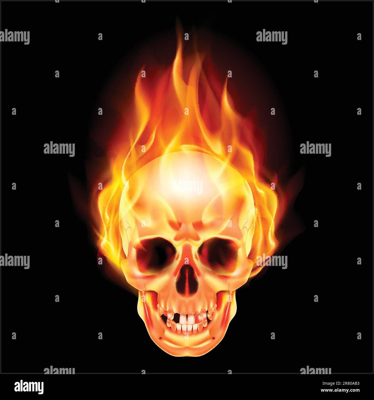 Horror Skull With Fire