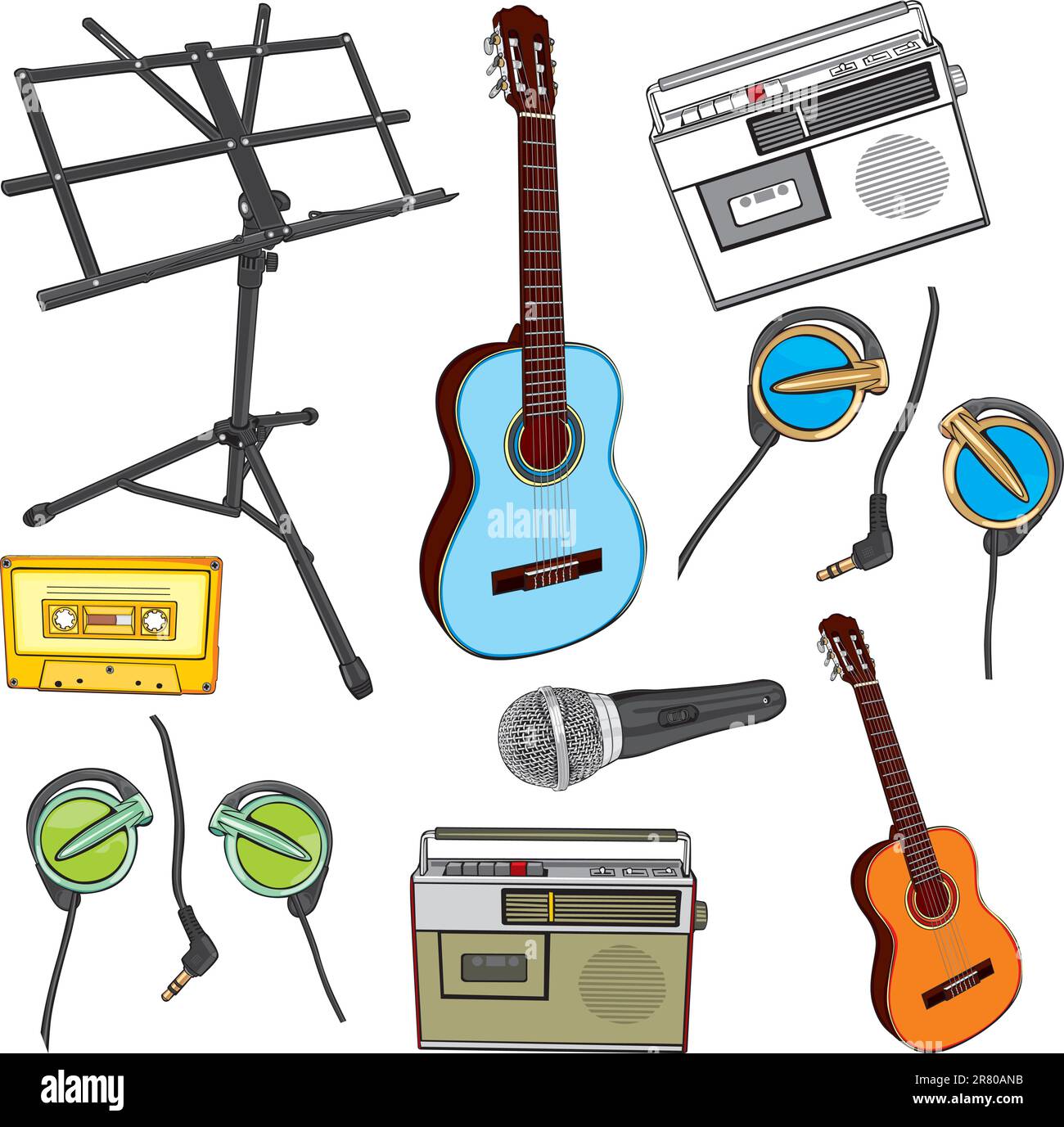 fully editable illustration music items Stock Vector Image & Art - Alamy