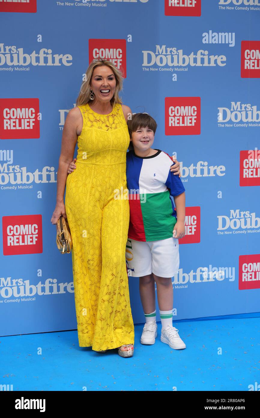 Claire Sweeney and her son Jaxon Reilly Sweeney attend the Mrs ...