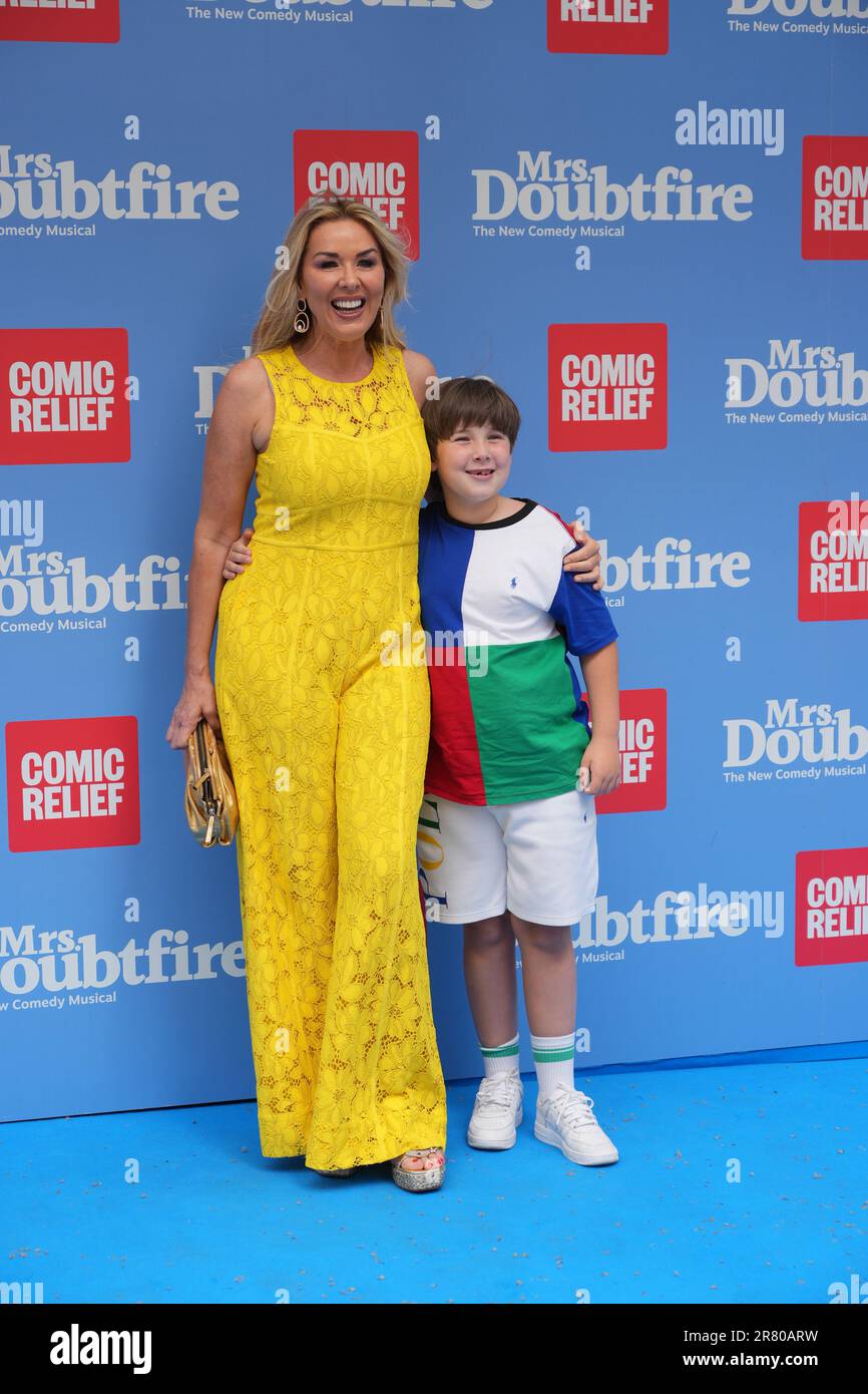 Claire Sweeney and her son Jaxon Reilly Sweeney attend the Mrs ...
