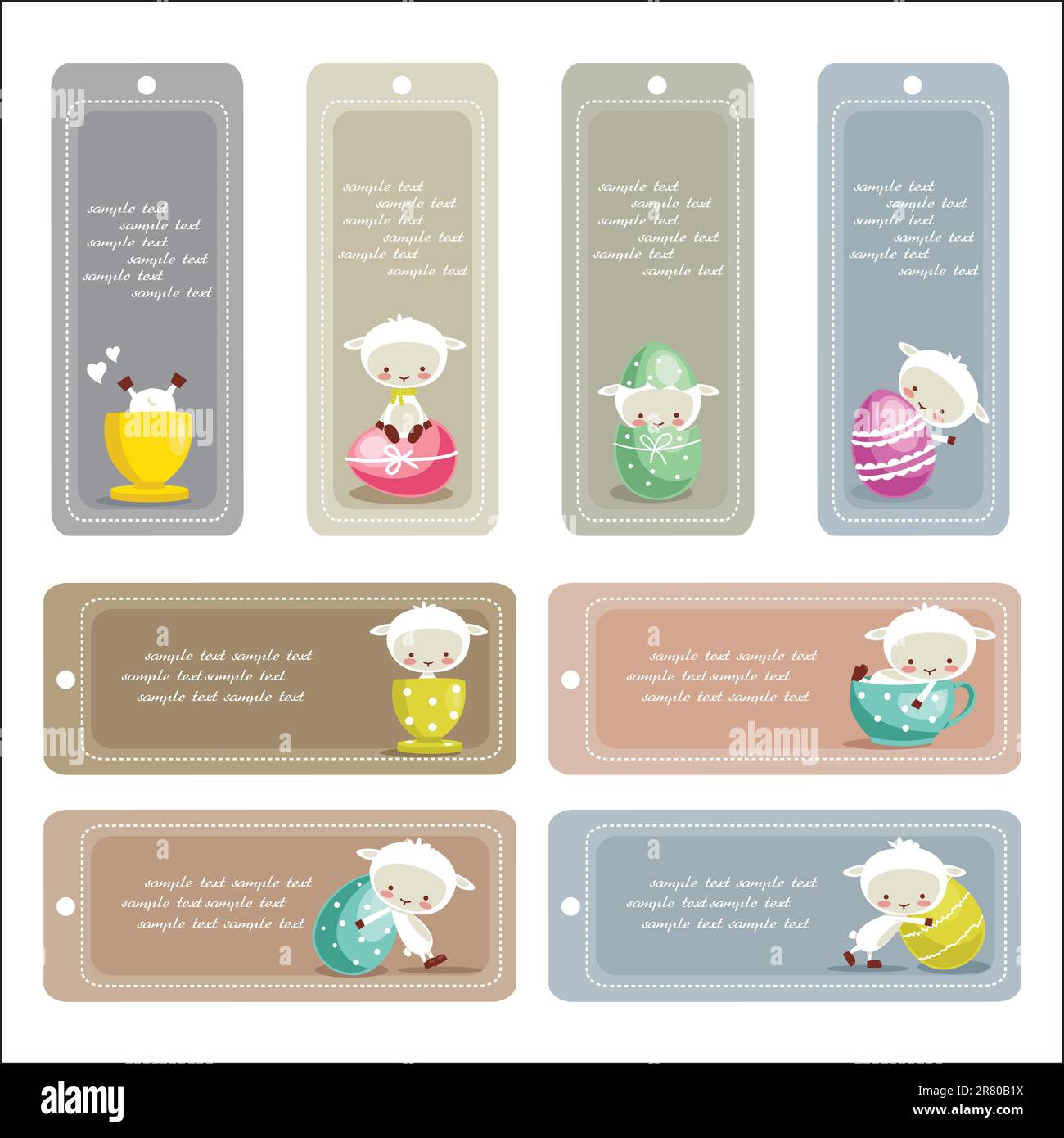 Cute easter labels, vector illustration Stock Vector Image & Art - Alamy