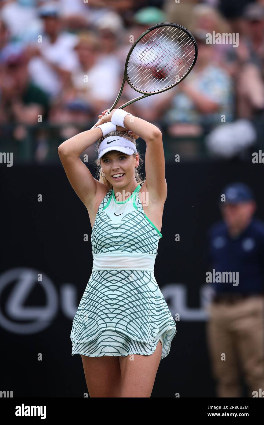 Katie Boulter celebrates victory in the Women's singles final match ...