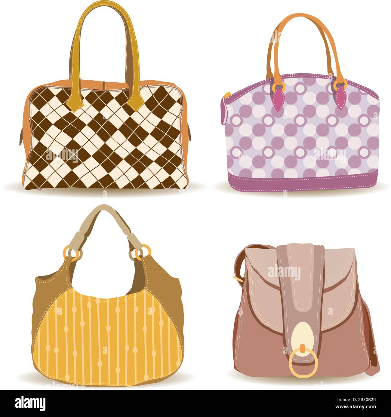 vector illustration of luxury and expensive woman handbag Stock Vector ...