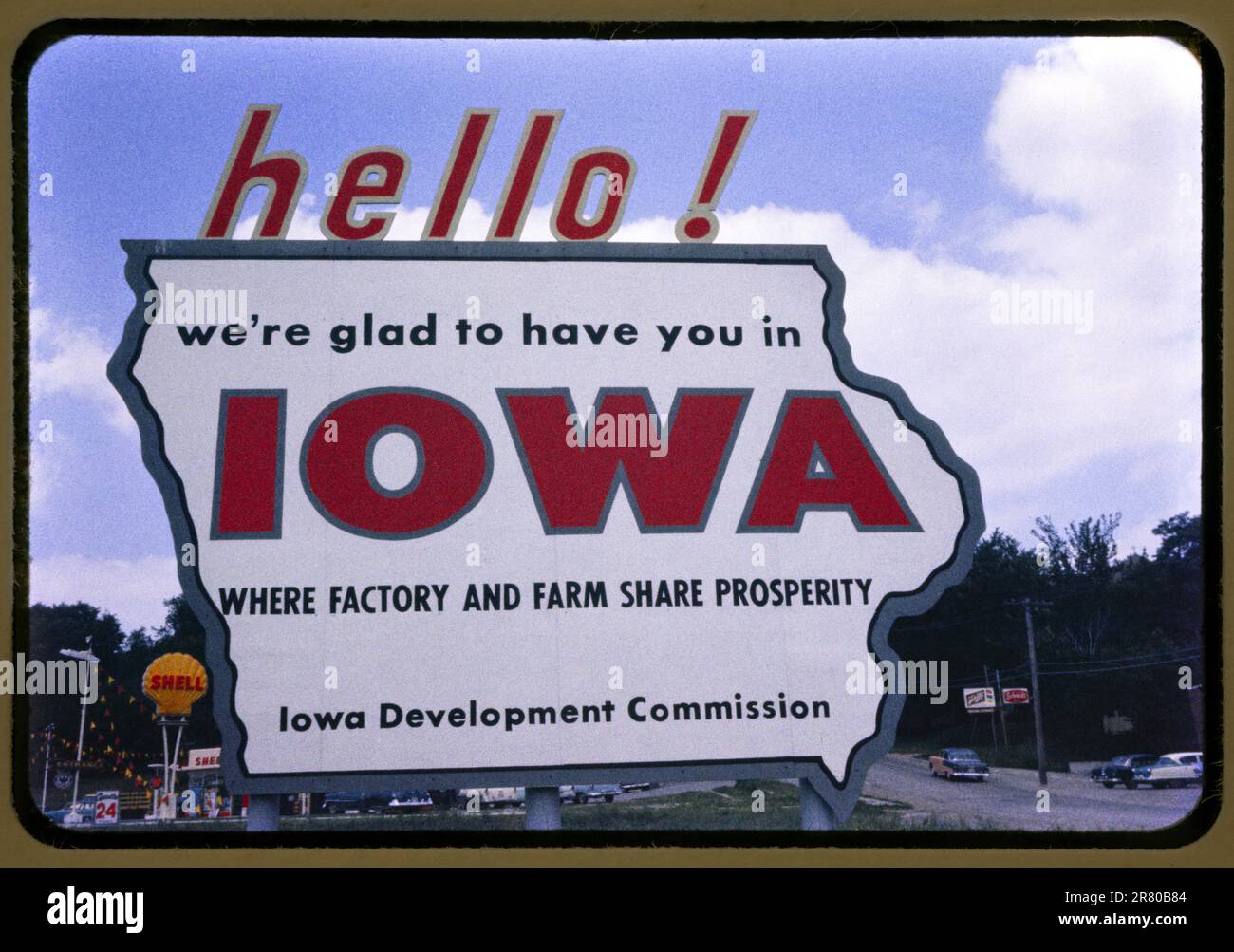 Iowa State Sign 1960s. Hello! glad to have you in Iowa sign. Image from ...