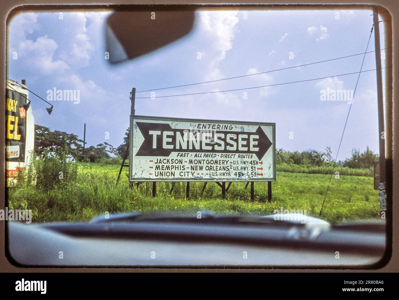 Tennessee State Sign 1958. Entering Tennessee. Image from 35mm ...