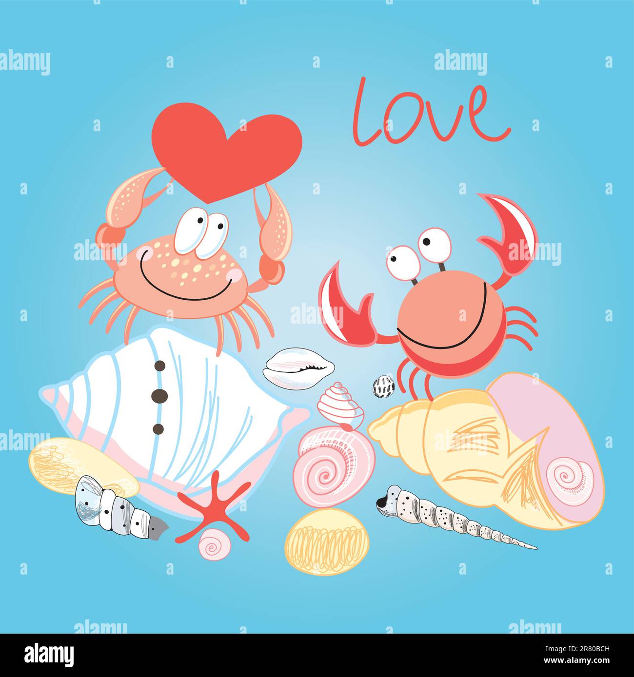 Happy crabs Stock Vector Images - Alamy