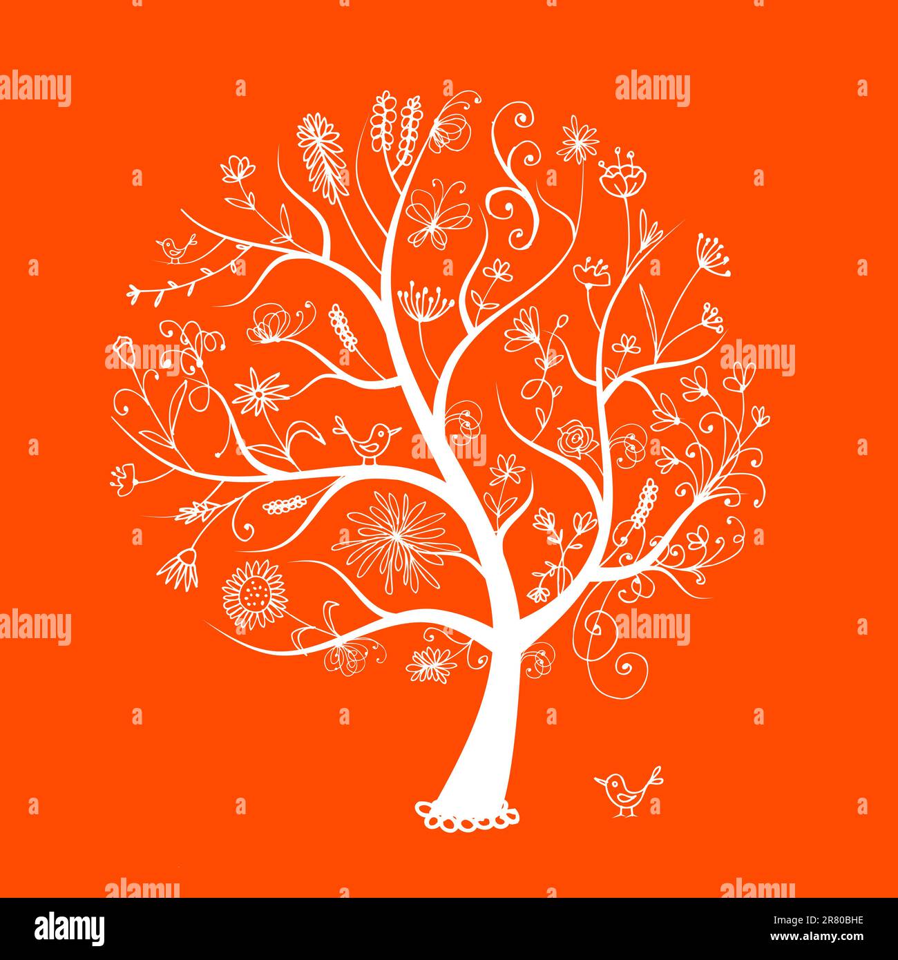 Art floral tree for your design Stock Vector Image & Art - Alamy