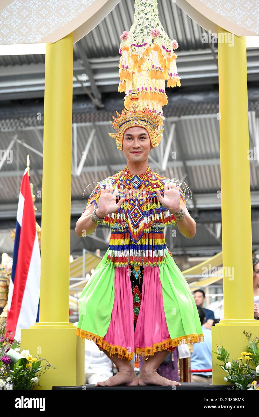London, UK. June 18 2023. Manorah Thai Traditional Dance - รำมโนราห์ ...