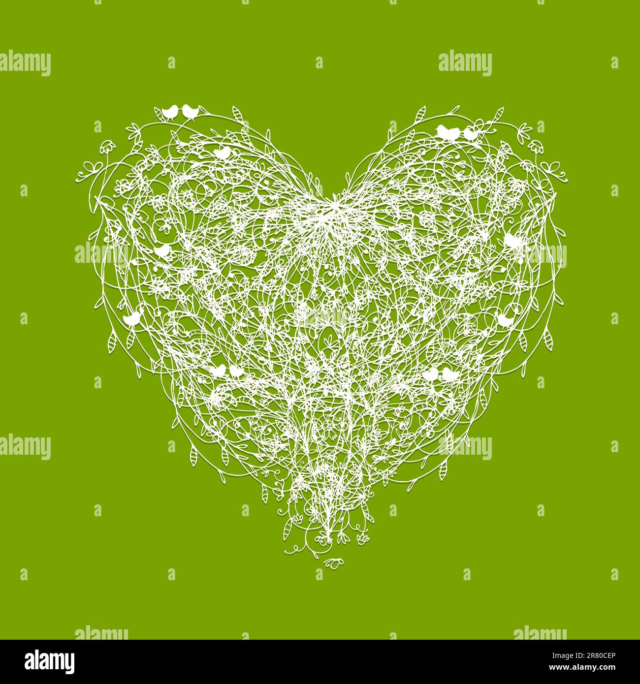 Heart shape on spring Stock Vector Images - Alamy