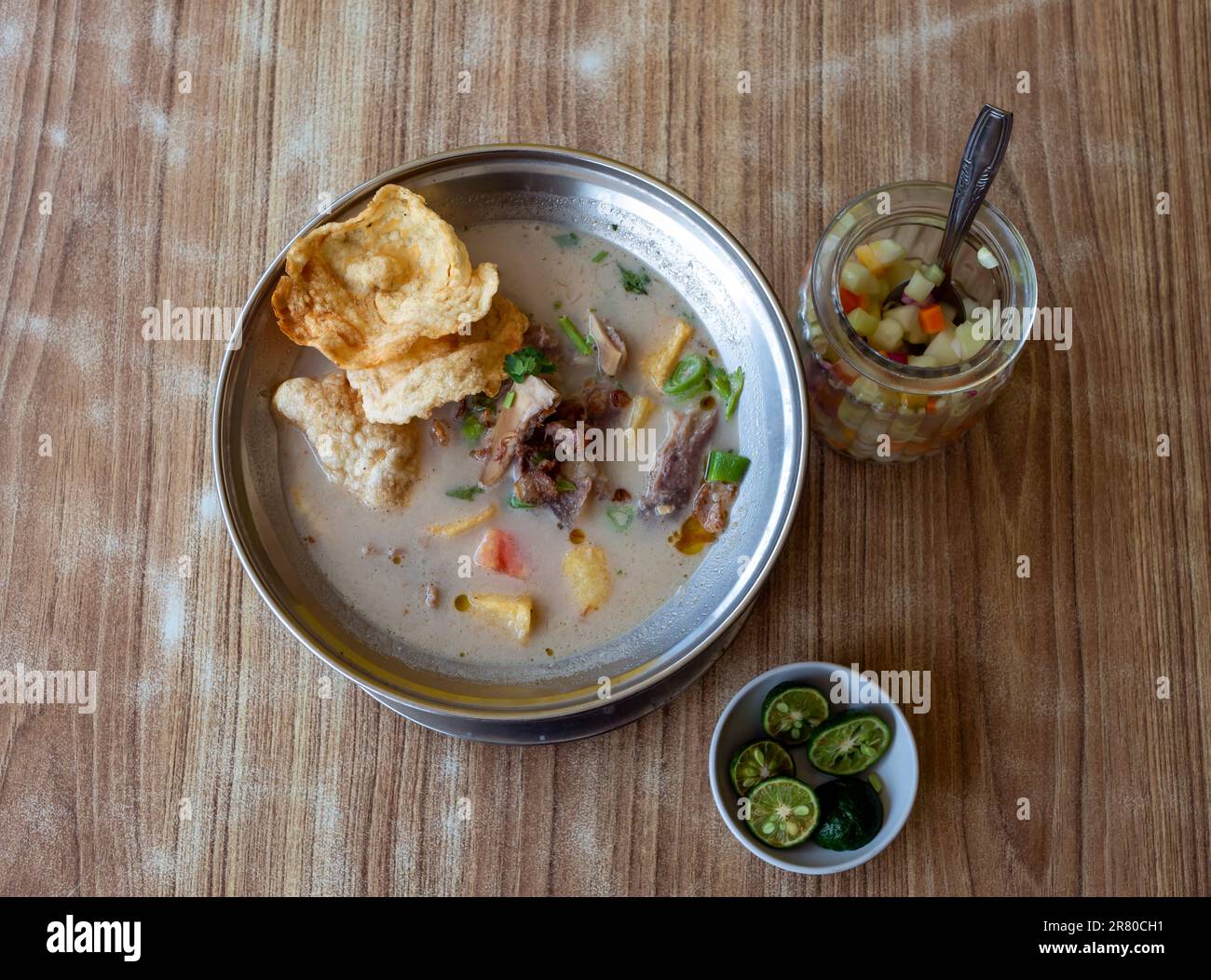 Soto Betawi, a traditional beef and offal soup from Jakarta (Betawi ...