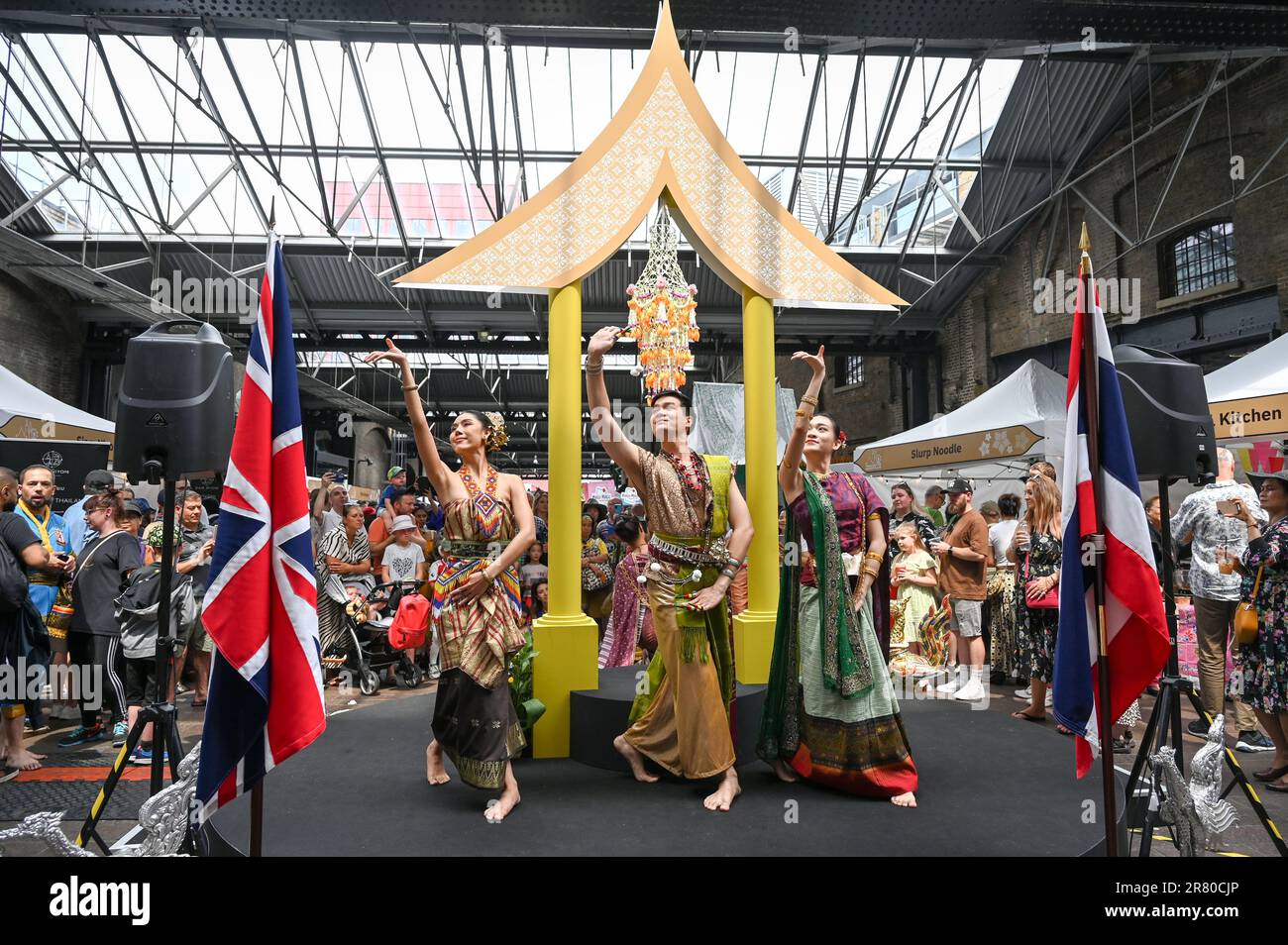 London, UK. June 18 2023. The last day of Thai cultural performances and delicious Thai food at ...