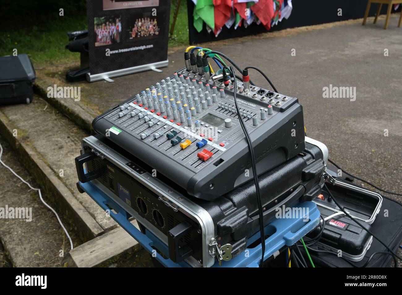 A public address mixing desk Stock Photo - Alamy