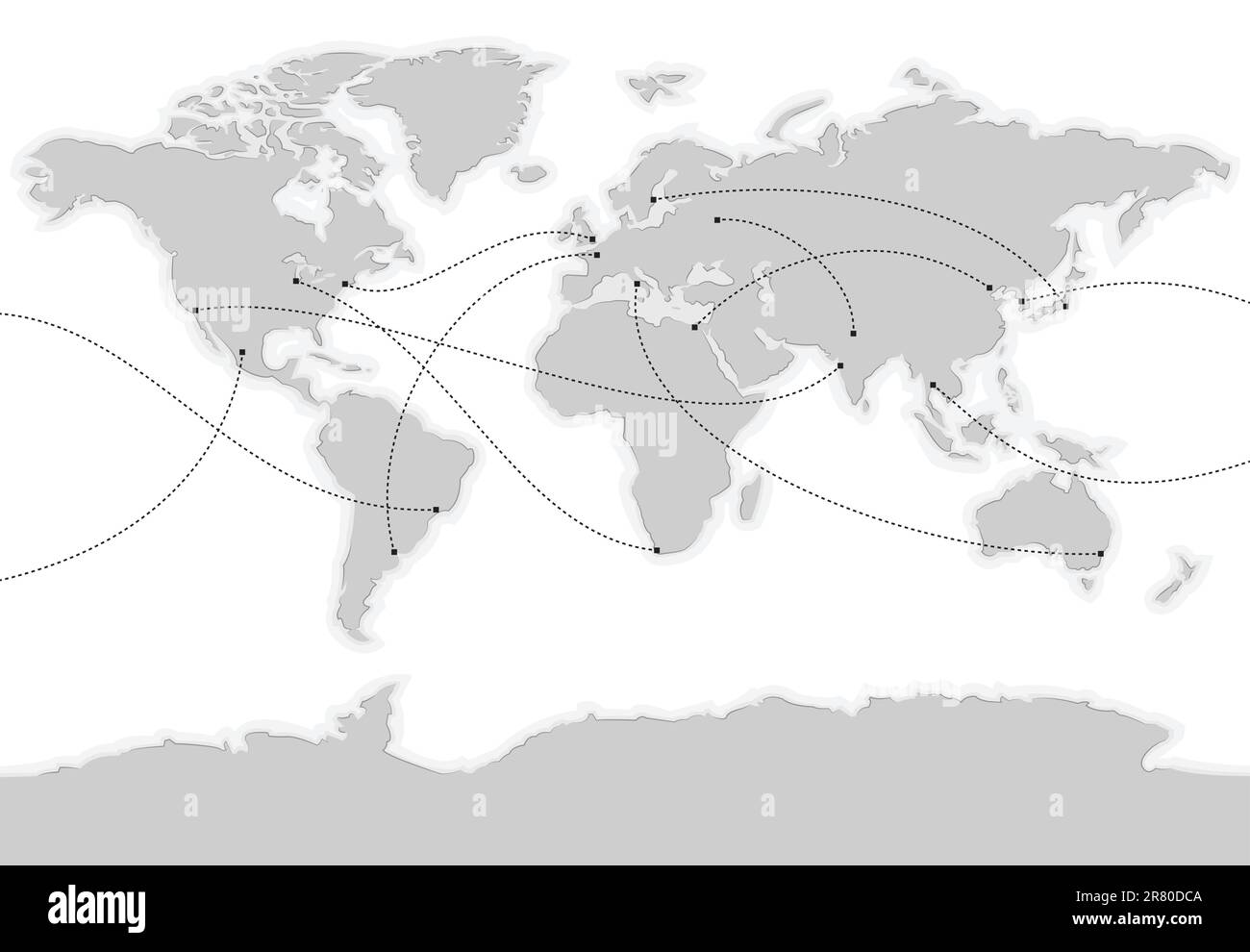 World vector map. Main cities are marked and connected with lines Stock ... World vector map. Main cities are marked and connected with lines Stock ...