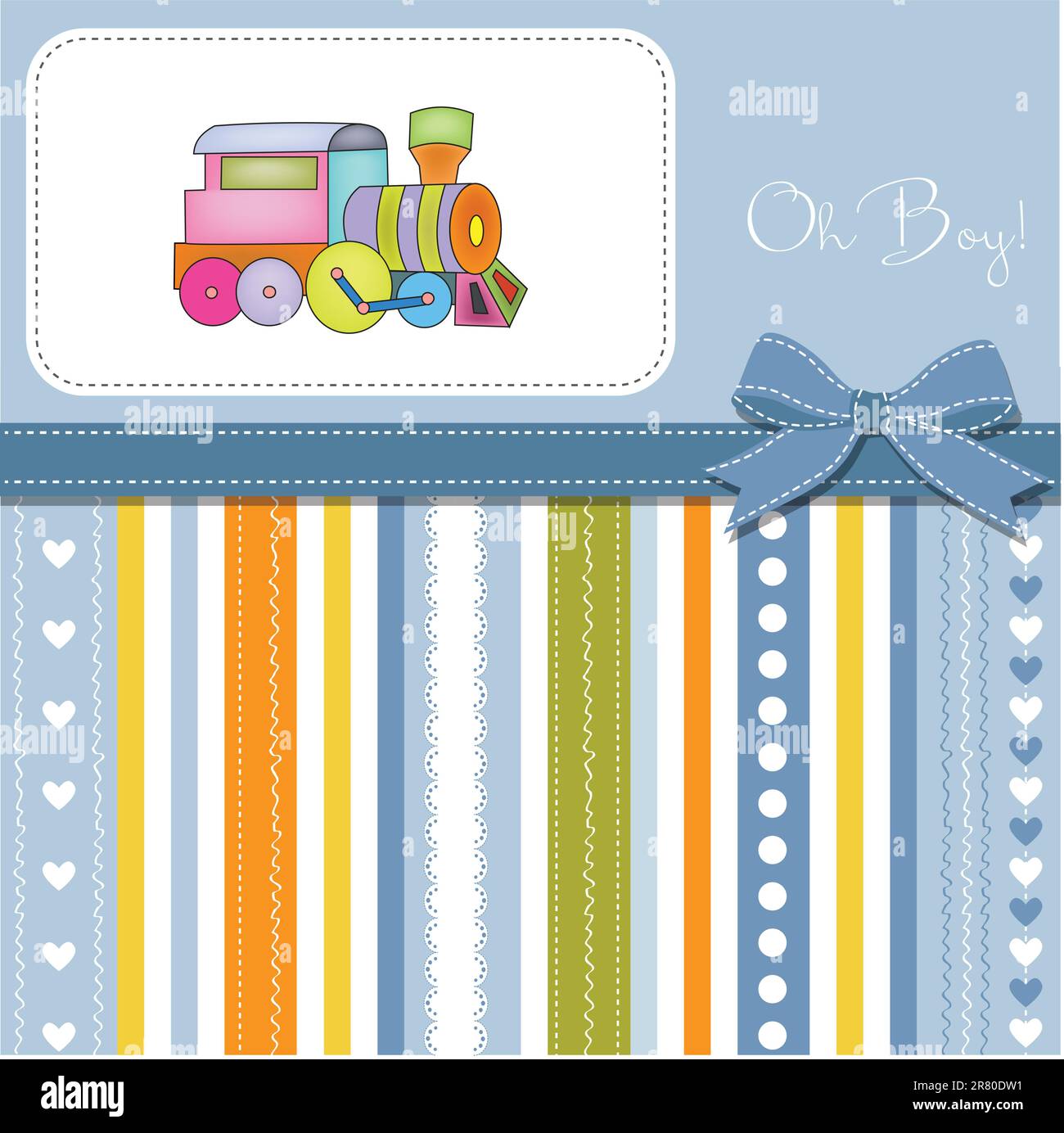 Baby shower invitation boys Stock Vector Images - Alamy
