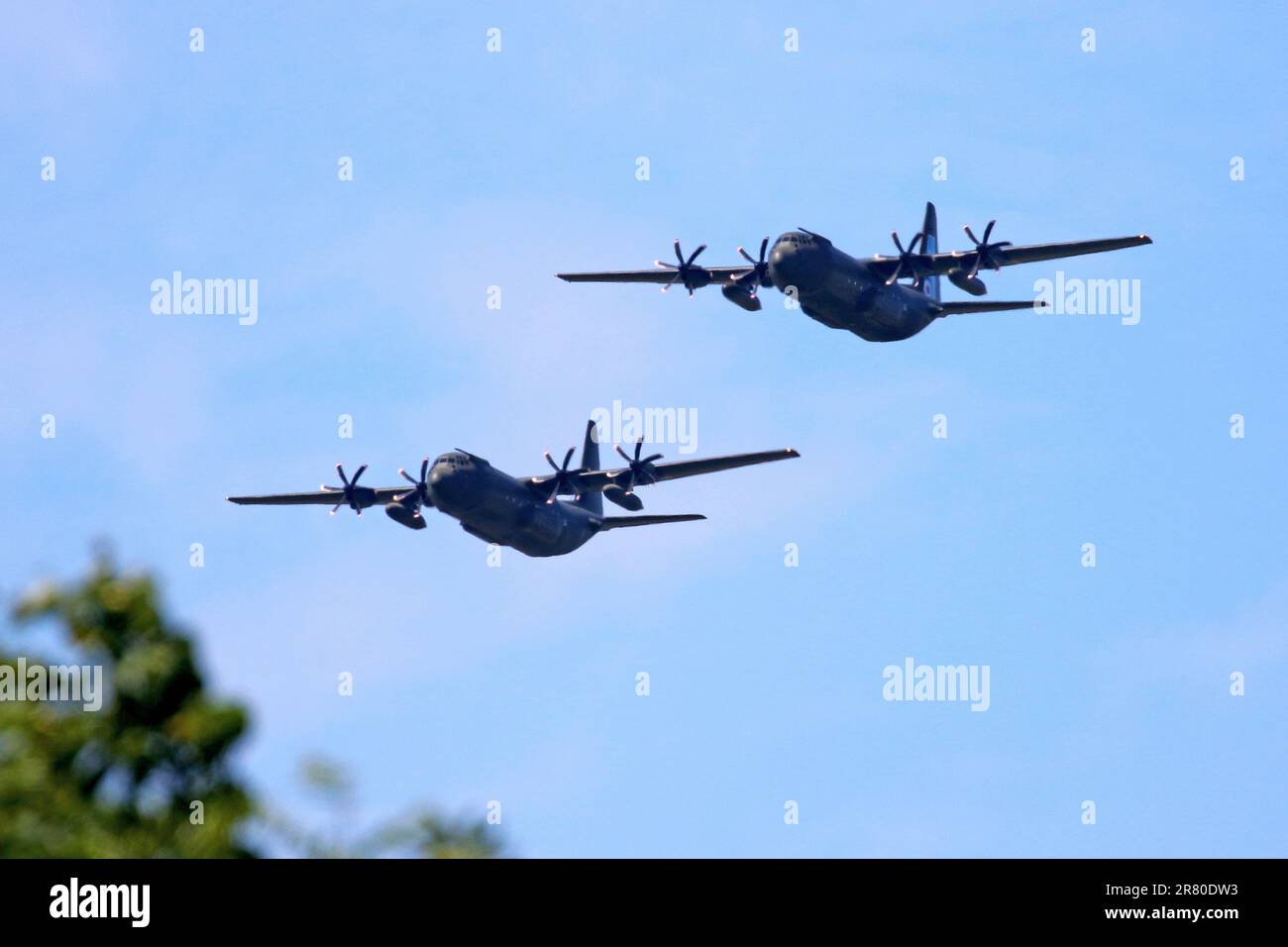 RAF Hercules flypast, near Beverley, East Yorkshire, UK Stock Photo - Alamy