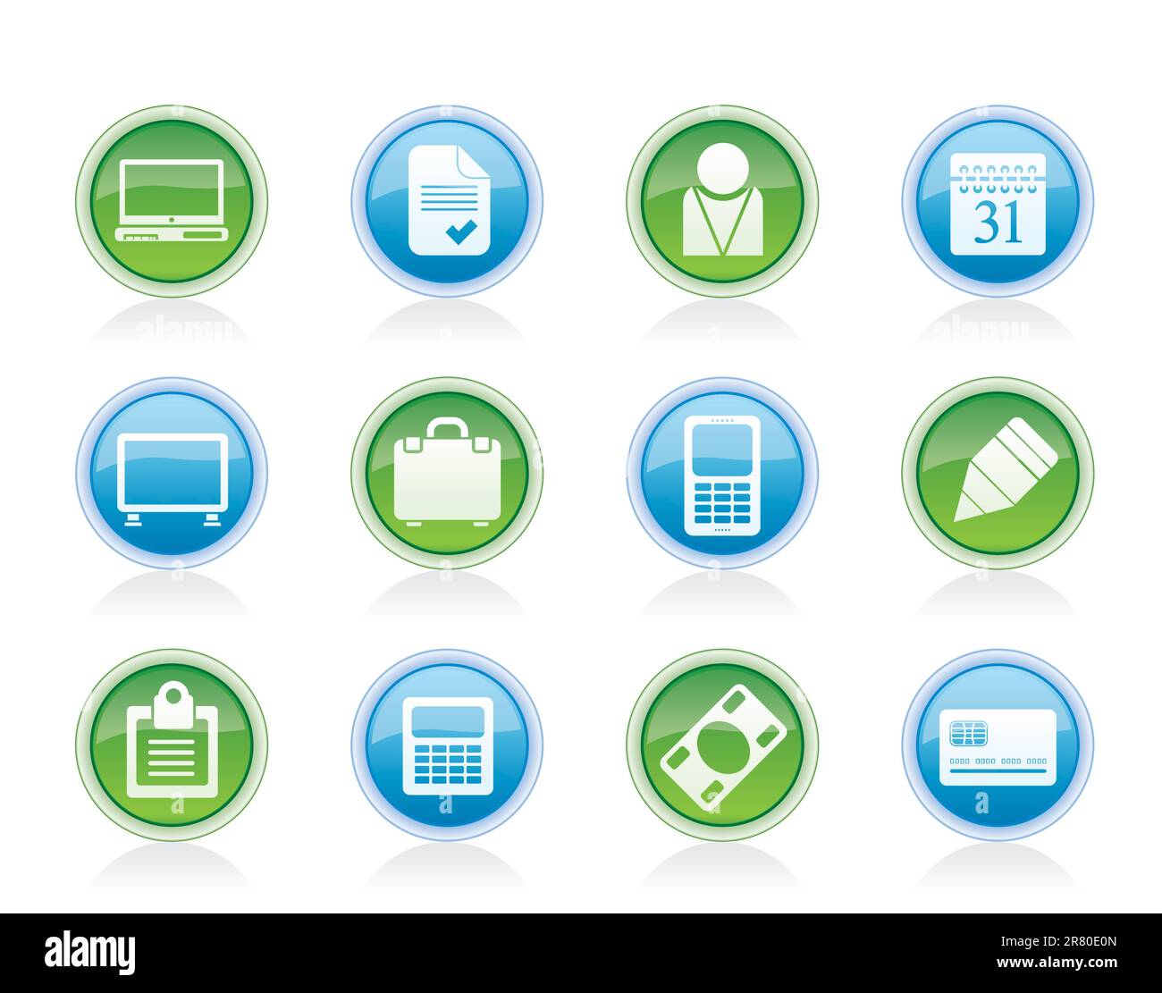 Business and office icons - vector icon set Stock Vector Image & Art ...