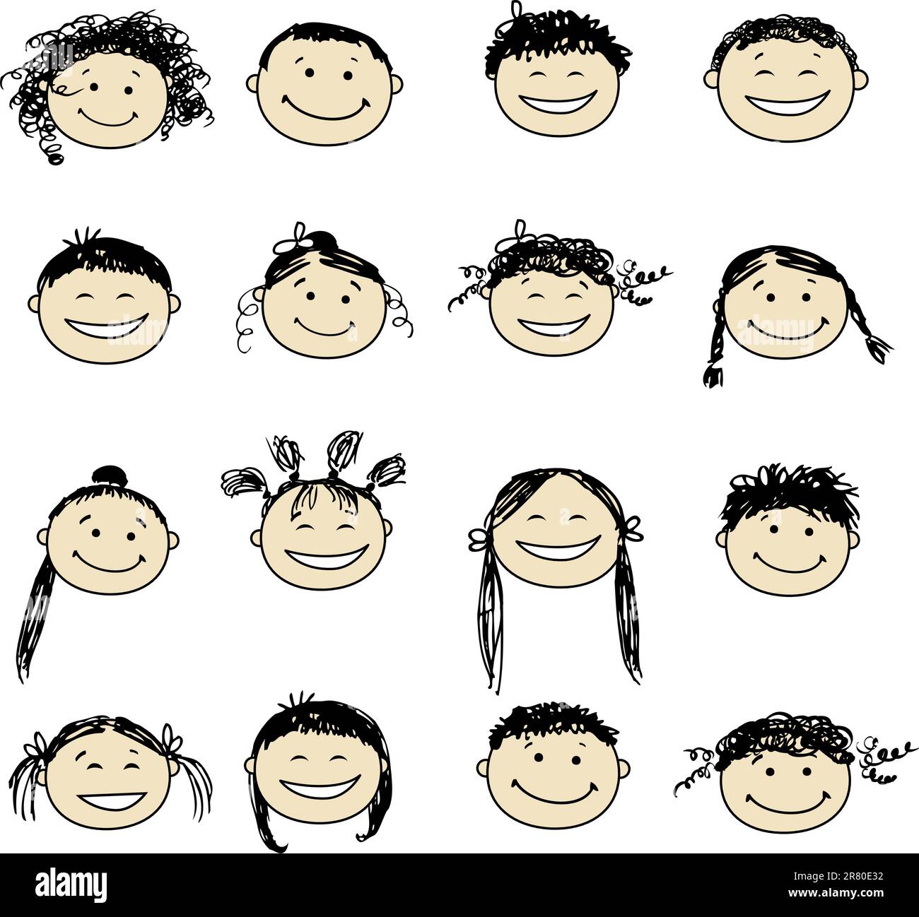 Smiling people icons for your design Stock Vector Image & Art - Alamy