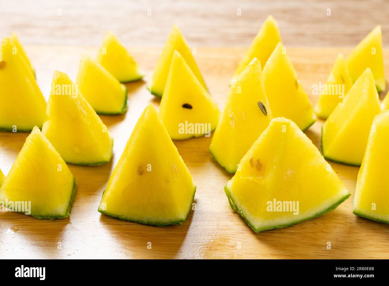 angle view yellow color fresh watermelon Stock Photo - Alamy