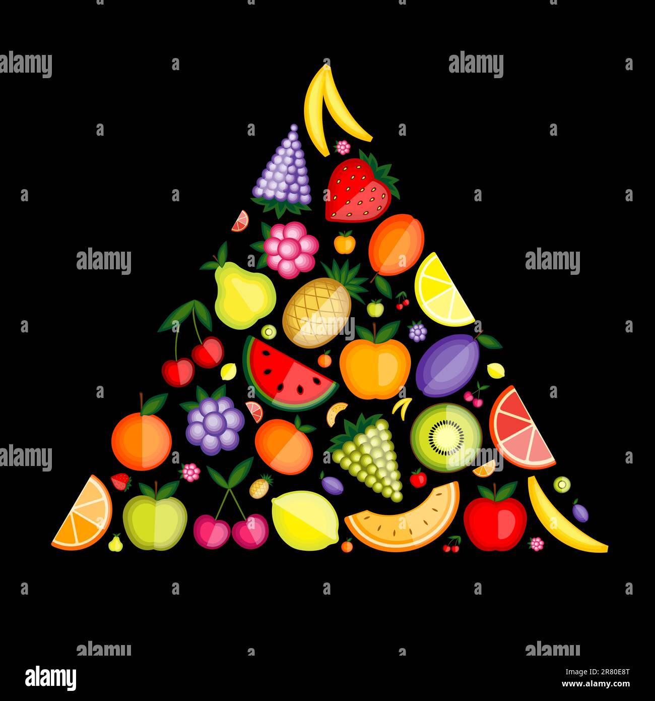 Fruit pyramid for your design Stock Vector Image & Art - Alamy