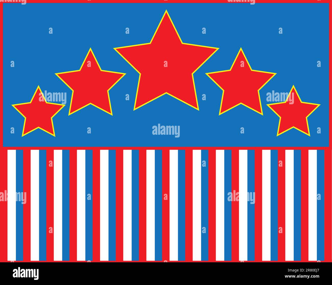 EPS8 Vector Red, White and blue patriotic frame or border with a ...