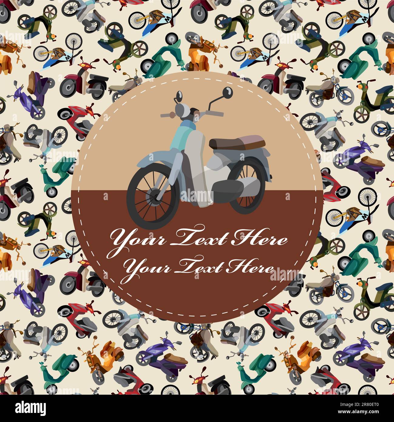 cartoon motorcycle card Stock Vector Image & Art - Alamy