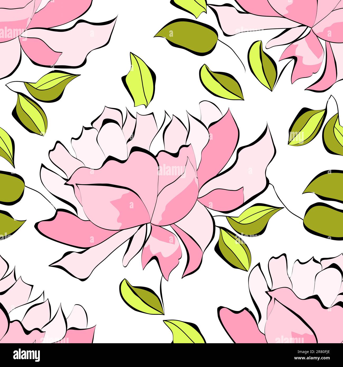 Peony scroll hi-res stock photography and images - Alamy