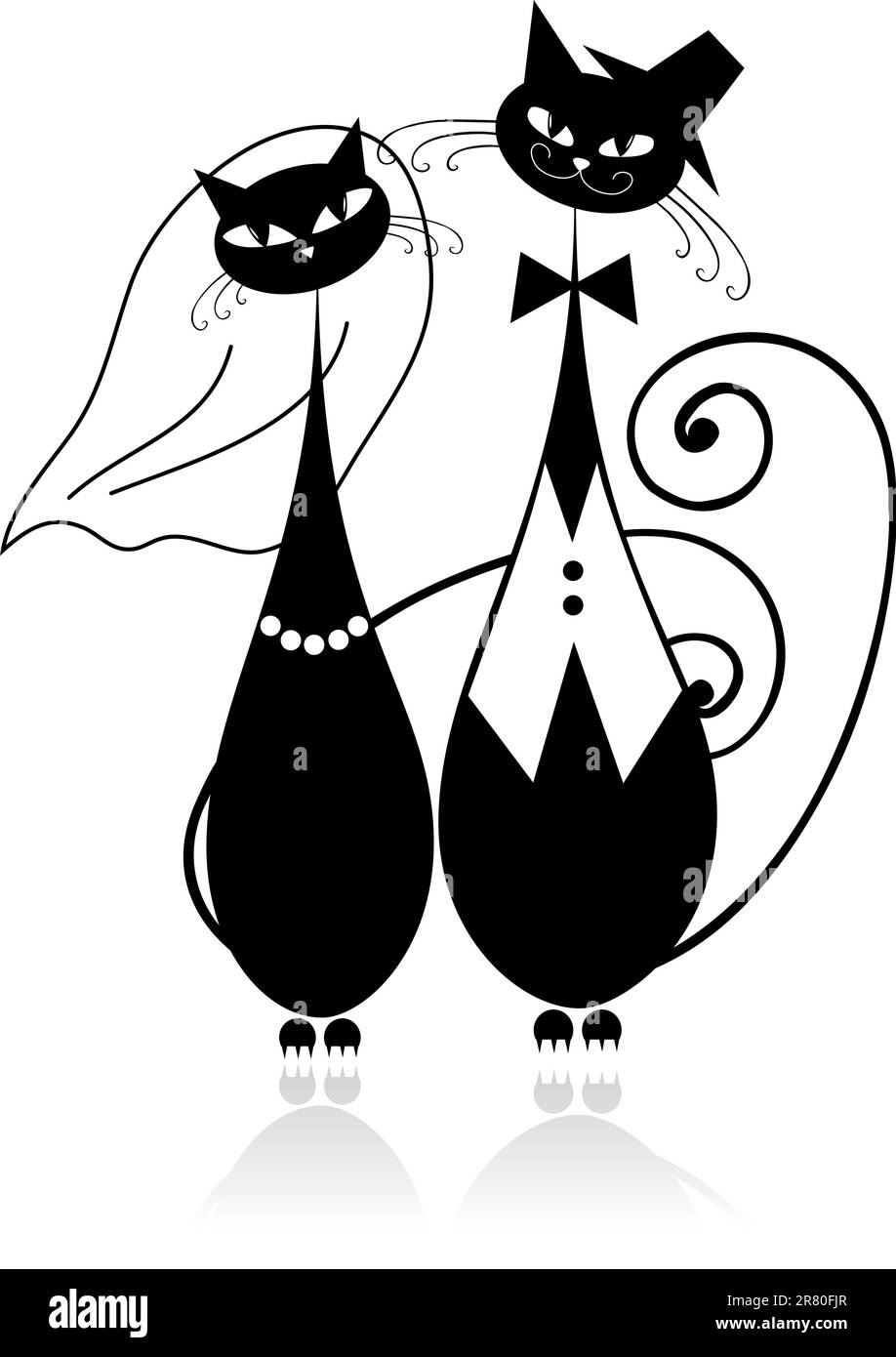 Cats wedding for your design hi-res stock photography and images - Alamy