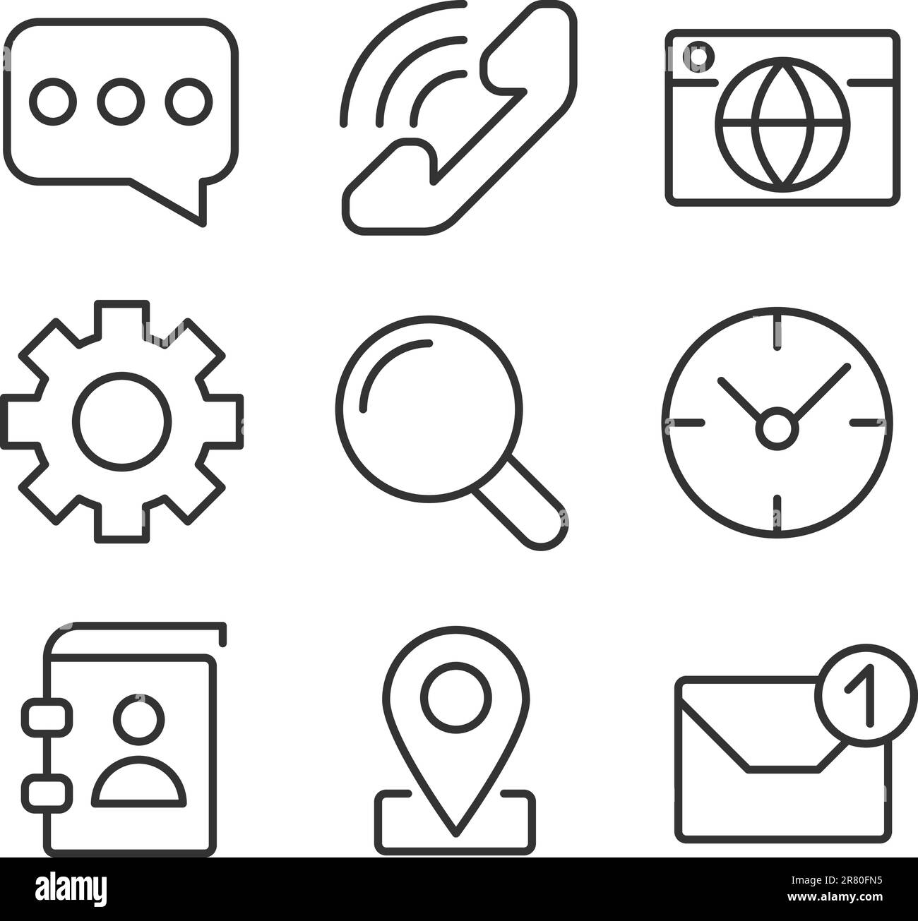 Communication pixel perfect linear Cut Out Stock Images & Pictures - Alamy