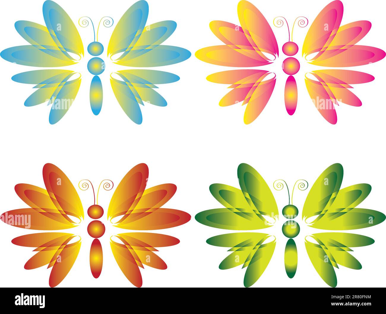 Four butterflies , vector Stock Vector Image & Art - Alamy