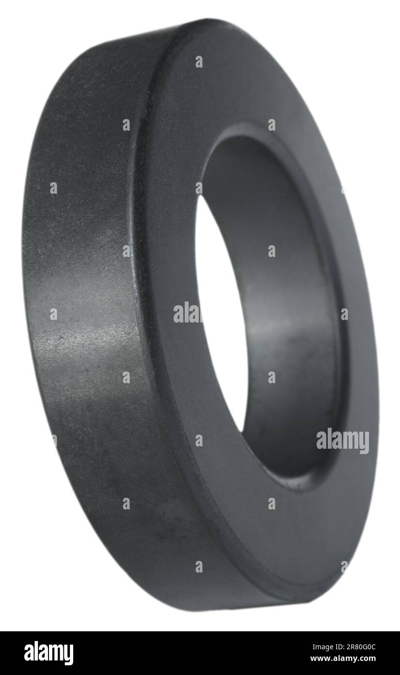 Round ring made from an iron compound used in a variety of electronic ...