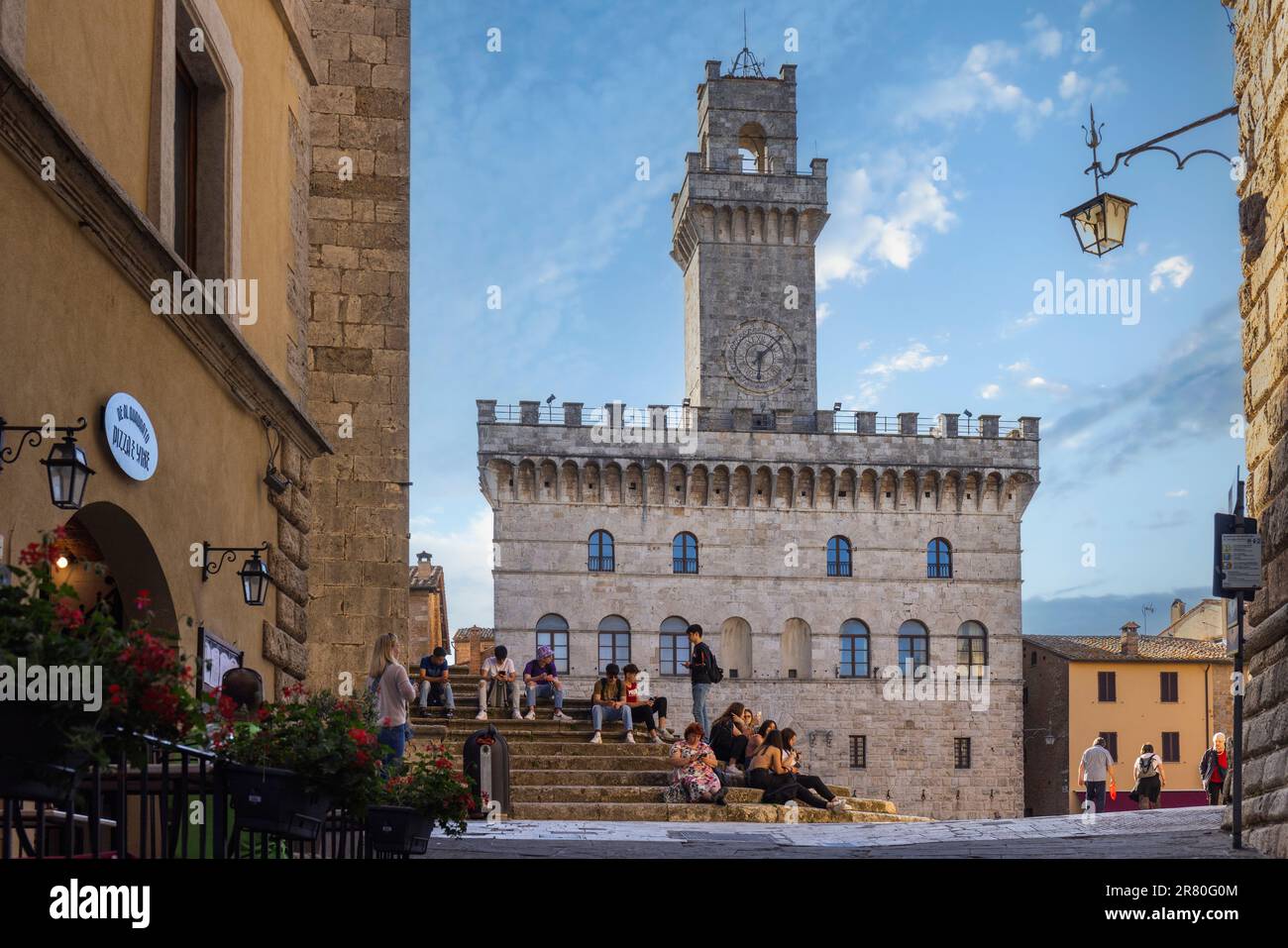 Montepulciano, Siena Province, Tuscany, Italy. The Palazzo Comunale ...