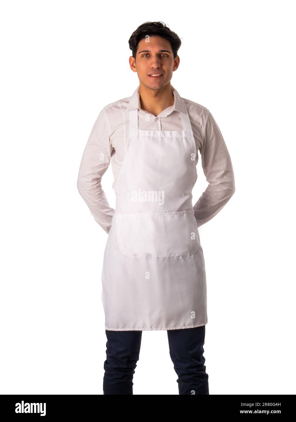 Man wearing blue and white apron hi-res stock photography and images ...
