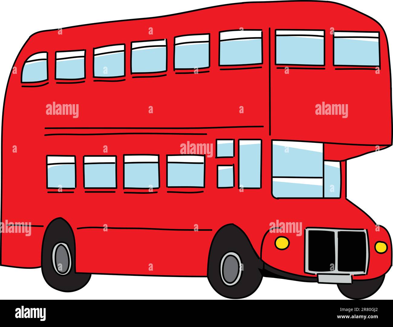 England Double Decker Bus Clipart