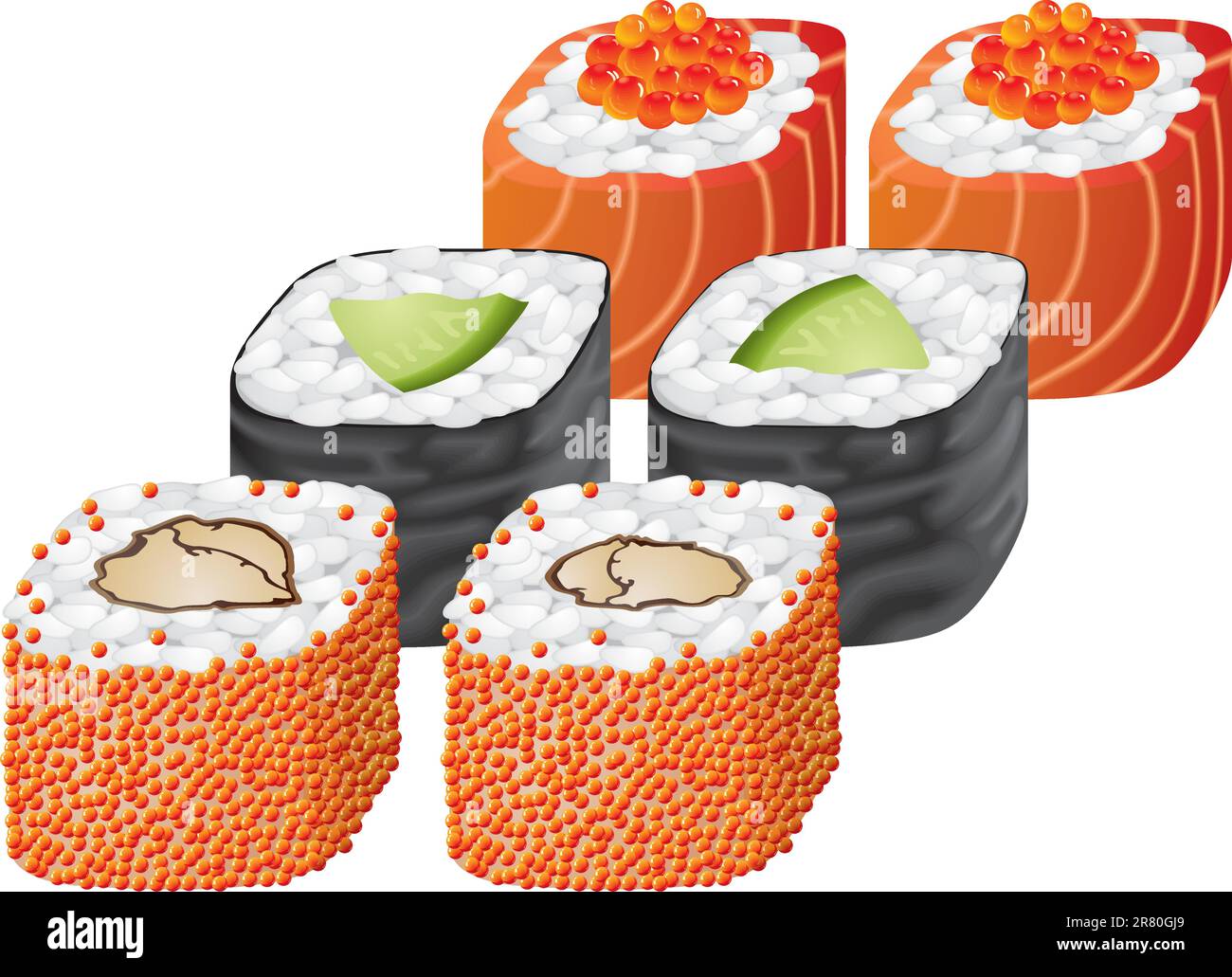 Rolls and fruit Stock Vector Images - Alamy
