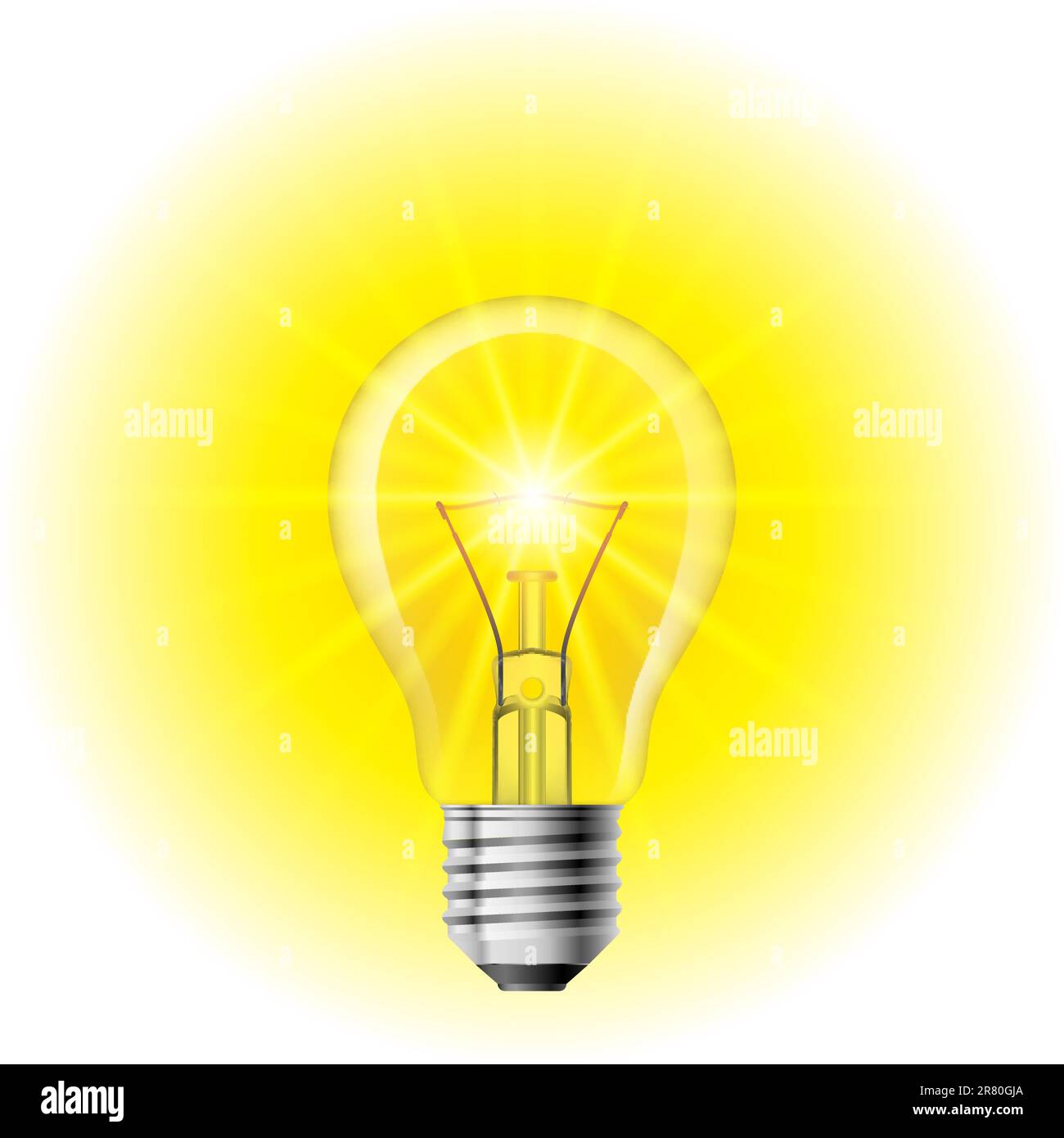 Light Filament lamp on a white background. Illustration for design ...