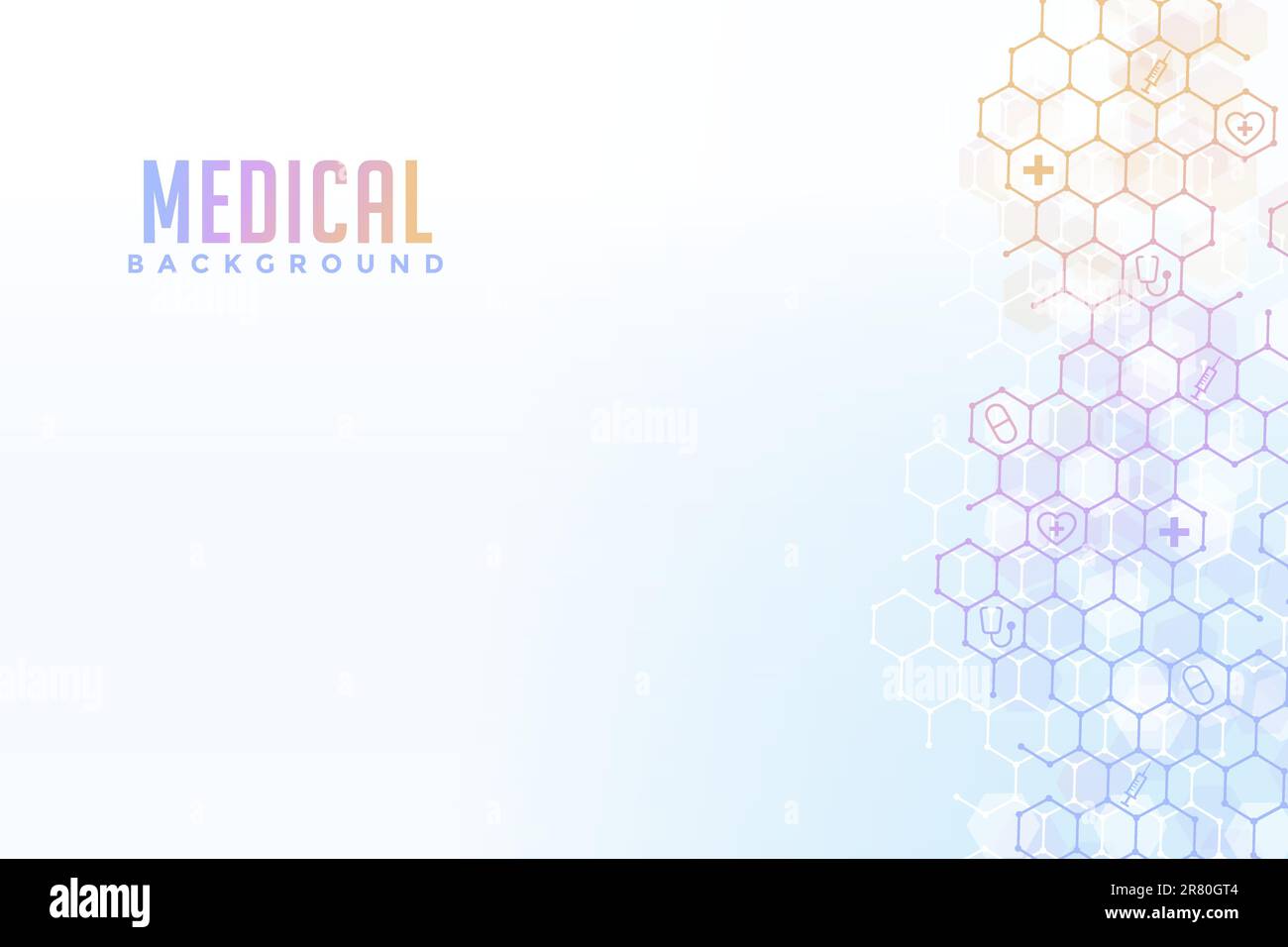 modern medical background gradient molecule geometry right side Stock ...