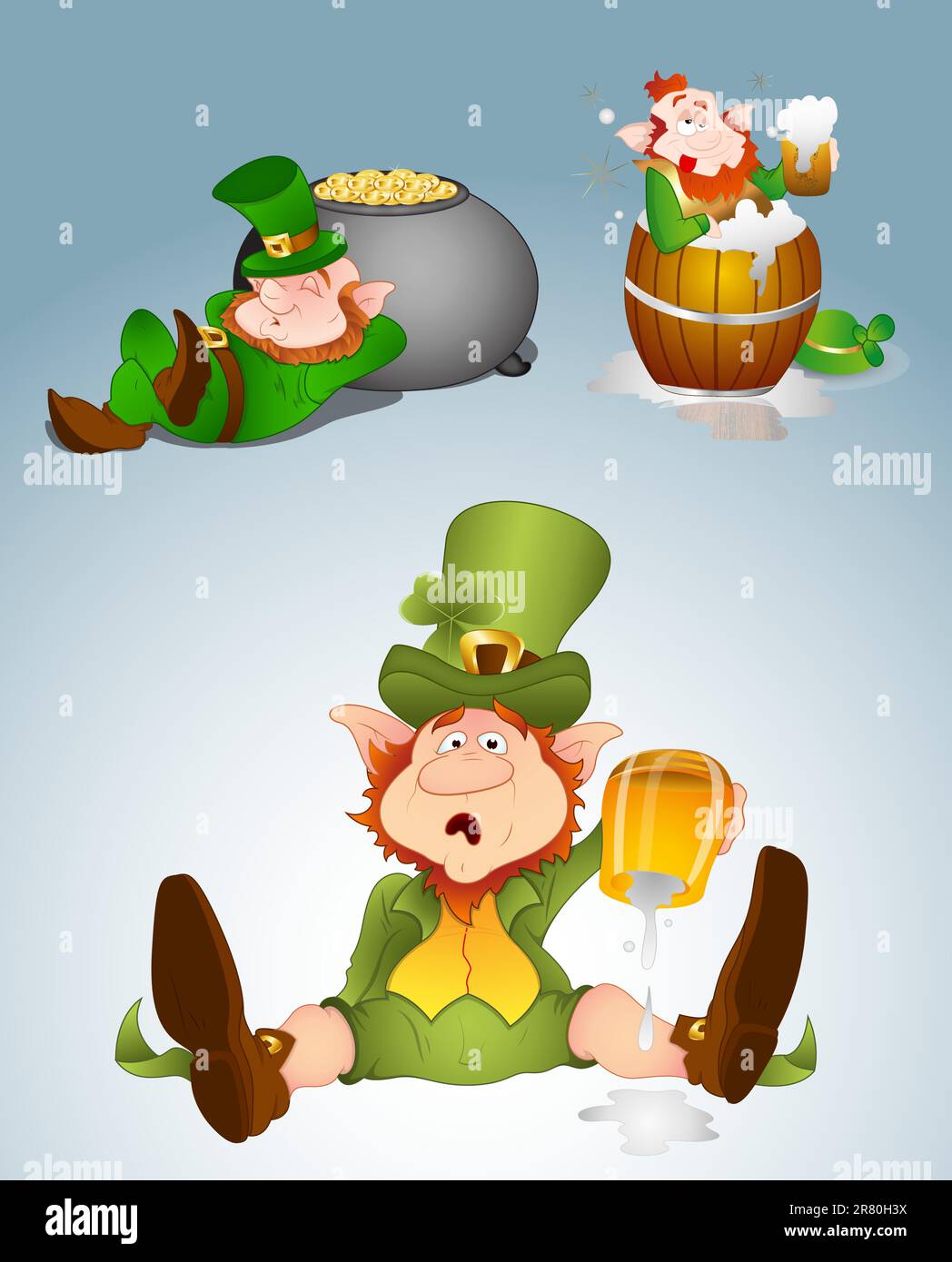 Abstract Conceptual Design Art of Leprechaun Vector Illustrations Stock ...