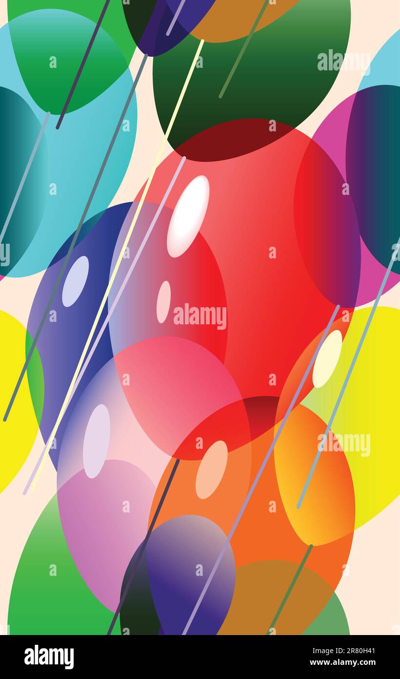Many colorful balloons flying Stock Vector Images - Alamy